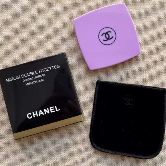 CHANEL | Accessories | Chanel Purple Doublesided Compact Mirror Nwt ...